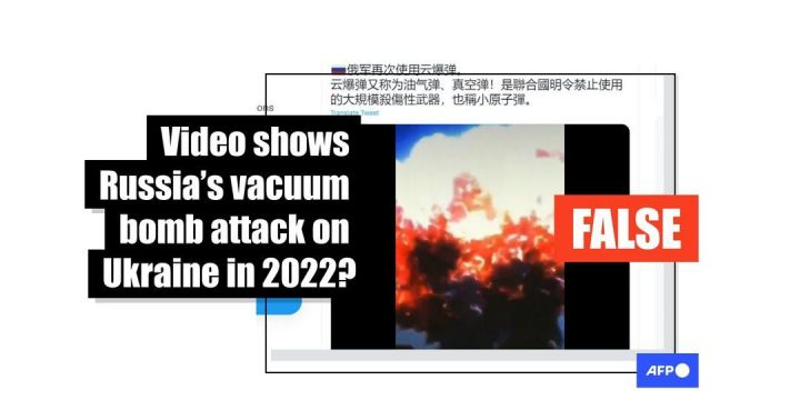 This visual effects video does not show 'Russia's vacuum bomb attack in Ukraine' - CEDMO