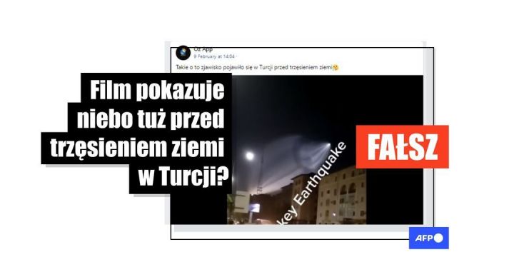 Film z dziwnym światłem na niebie nie został nagrany tuż przed ...